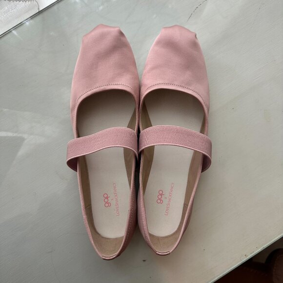 LoveShackFancy | Shoes | Pink Satin Ballet Flats With Elastic Strap ...